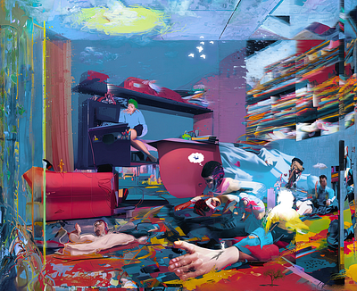 A mysterious room with freaky people